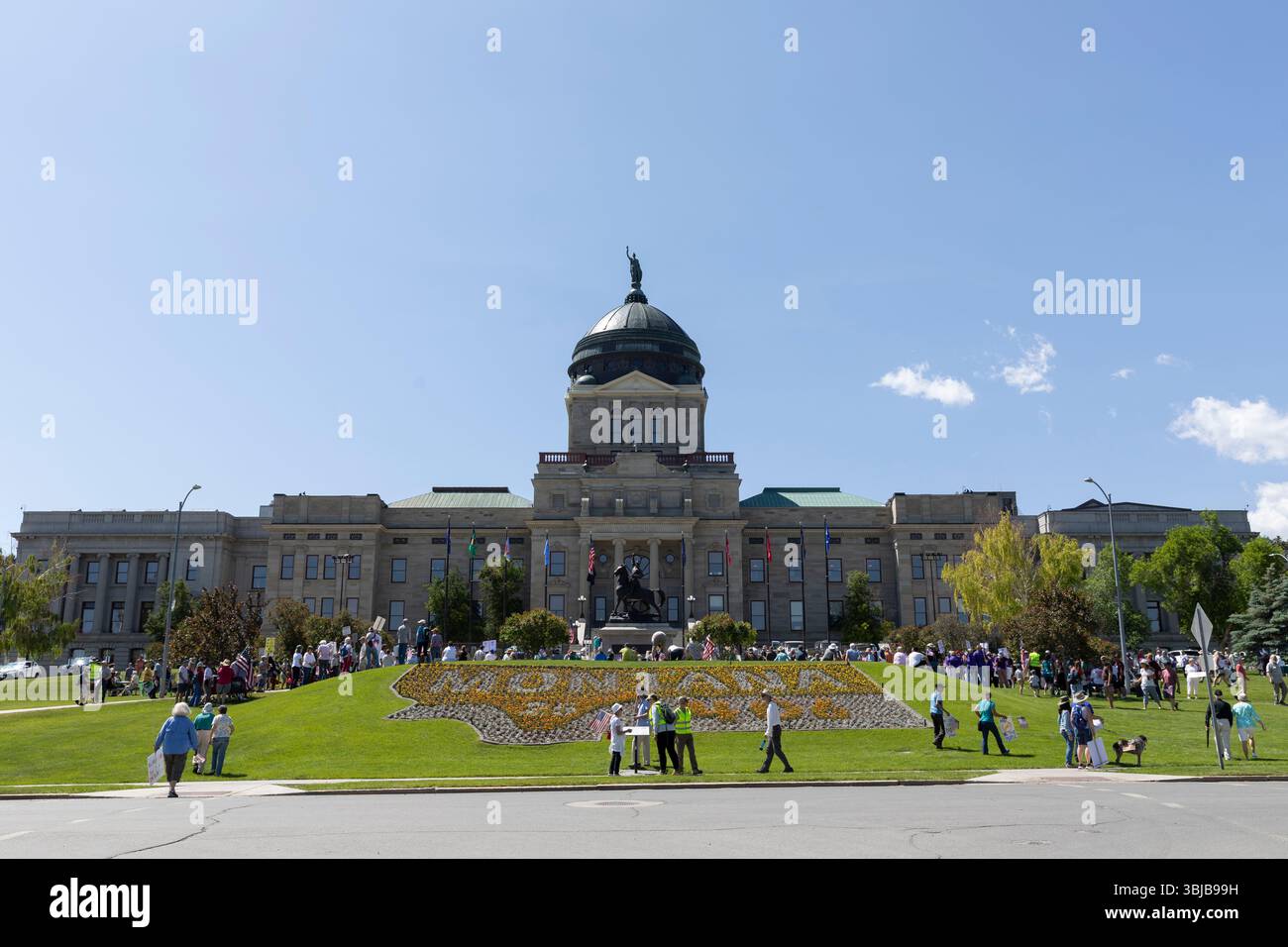 Helena, Montana, USA. 14th June, 2025. Demonstrators gather at the ...