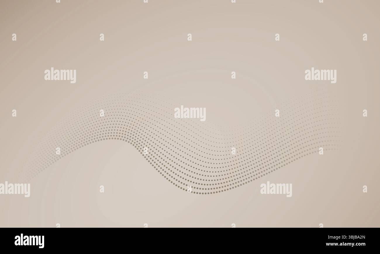 Flowing dot particles wave pattern halftone black gradient smooth curve ...