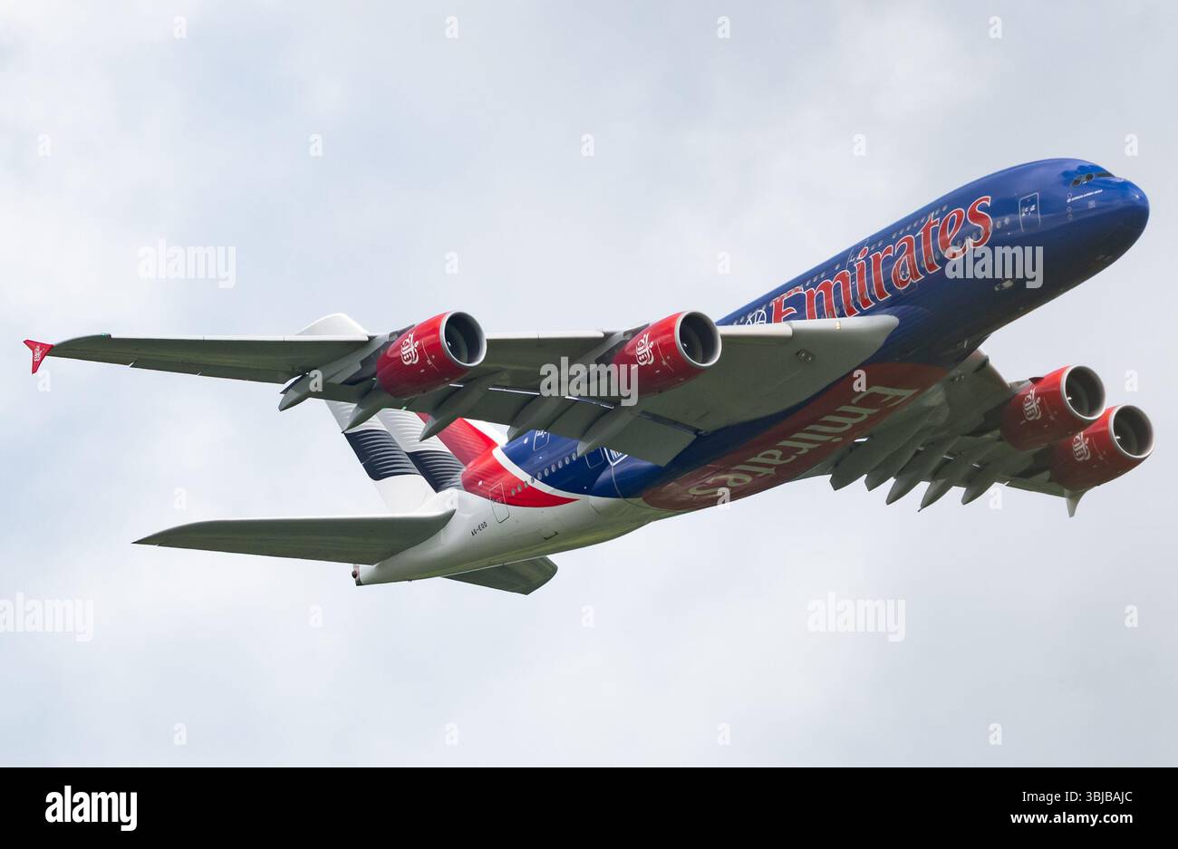 Manchester, UK, Saturday 14th June 2025; an Airbus A380-861 "Official ...