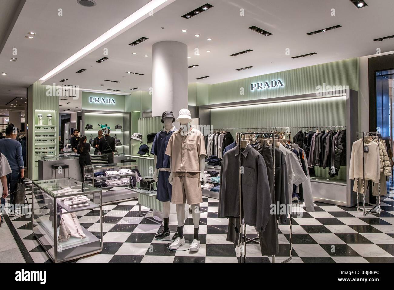 London, UK- August 6, 2023: Selfridges department store interior Prada ...