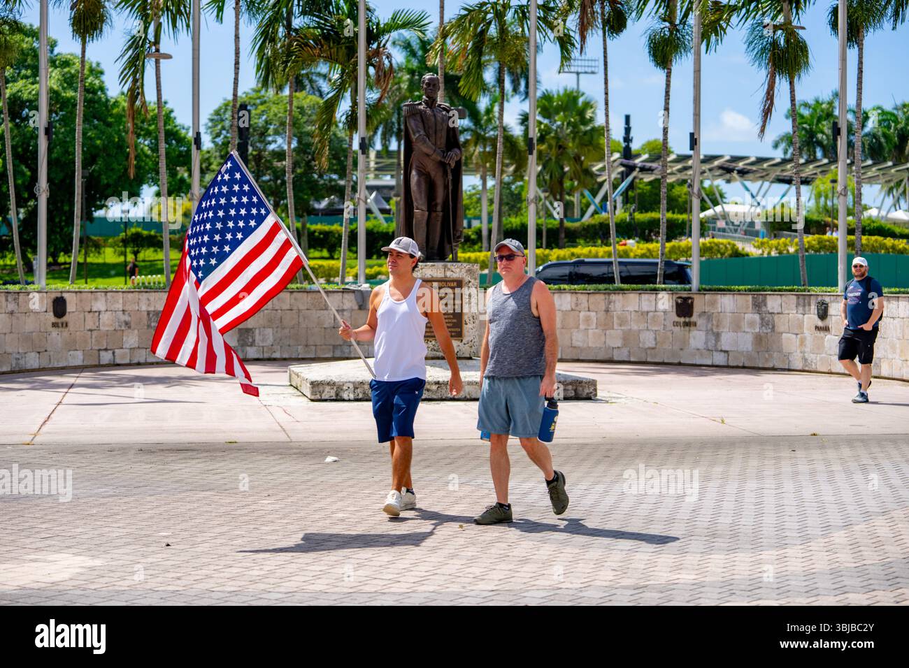 Miami, FL, USA - June 14, 2025: No Kings Protest Downtown Miami ...