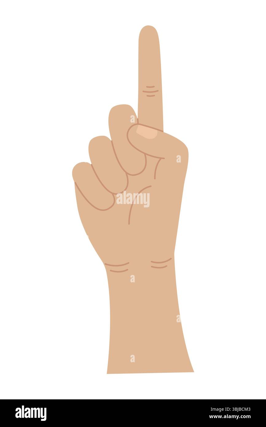 Hand gestures. Counting fingers. One finger. Vector illustration Stock Vector Image & Art - Alamy