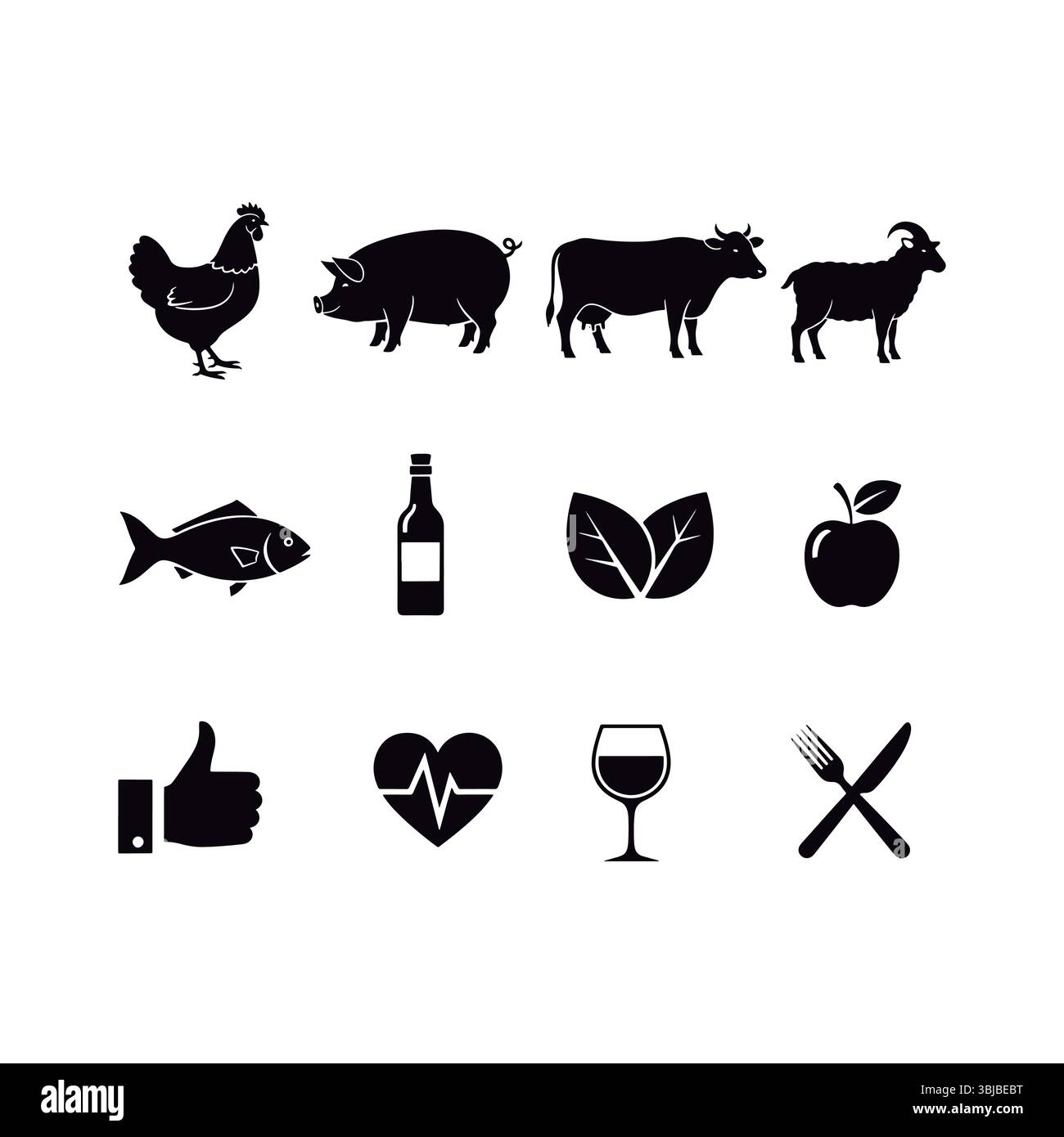 Pig and poultry Black and White Stock Photos & Images - Alamy