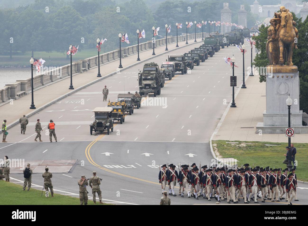 Solders march during a military parade commemorating the 250 ...