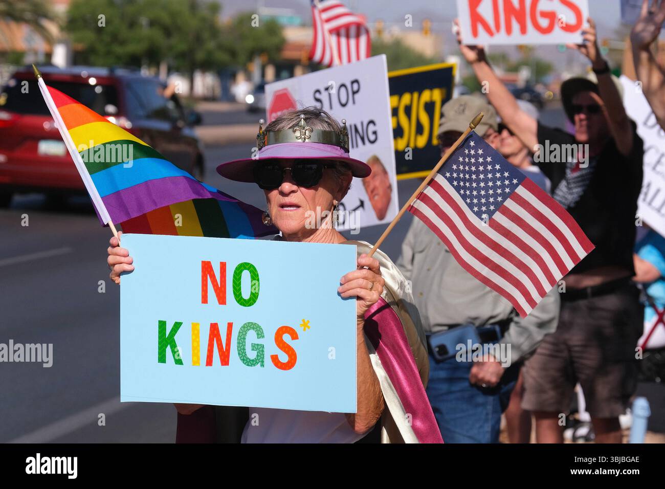 Tucson, Arizona, USA. 14th June, 2025. No KIngs demonstration in Tucson ...