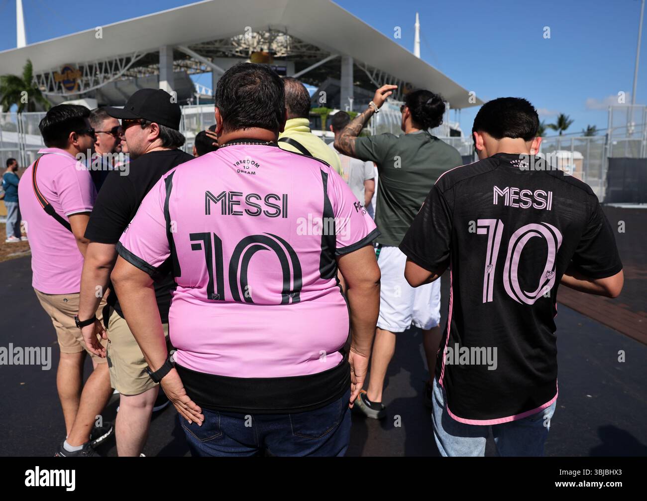 Miami Gardens, USA, 14th June 2025. Lionel Messi fans during the Al ...