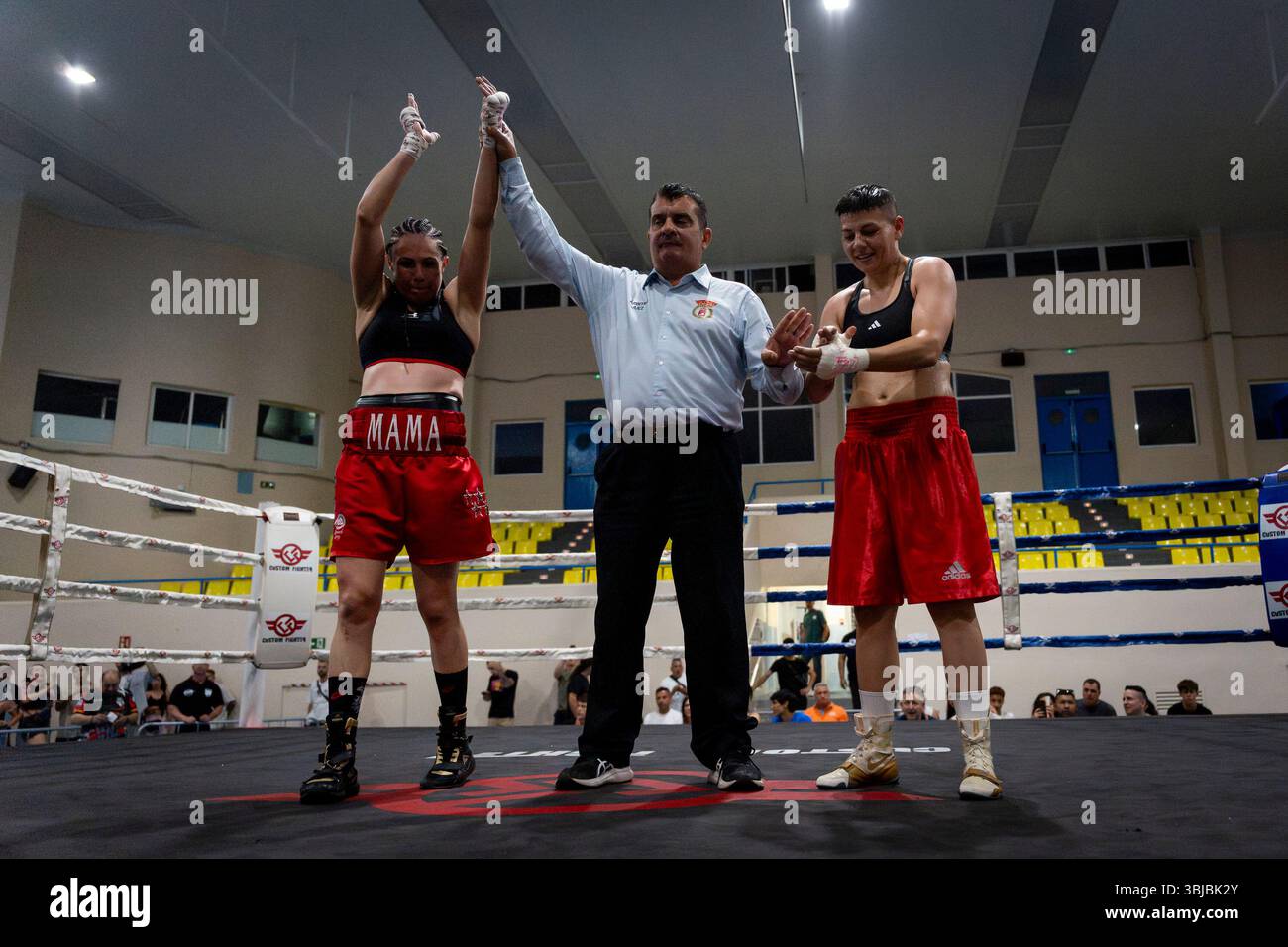 Gabriella Mezei vs Almudena Alvarez during his fight in 'Villalkor ...