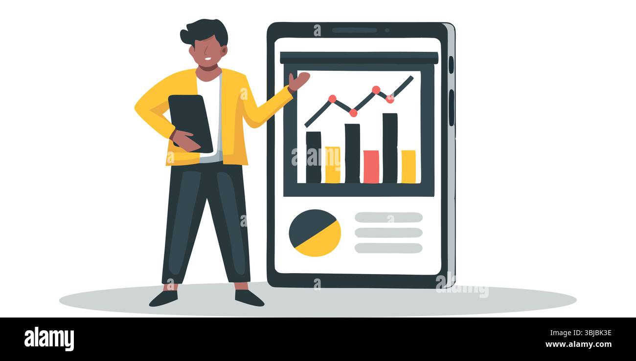 Explaining sales report Stock Vector Images - Alamy