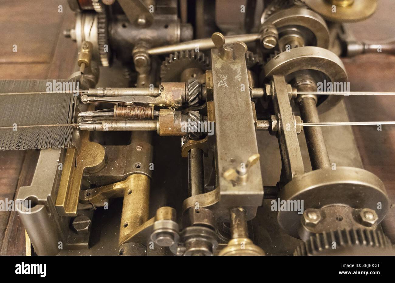 Old reed binding machine for weaving Stock Photo - Alamy