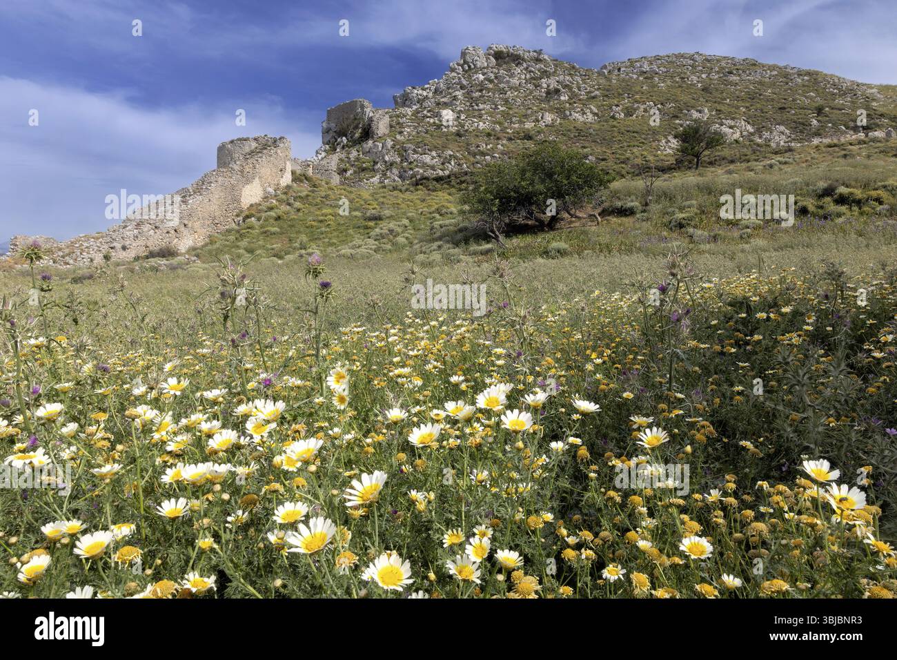 Byzantine Castle of Termenos near Profitis Ilias, Crete, Greece, 23 May ...