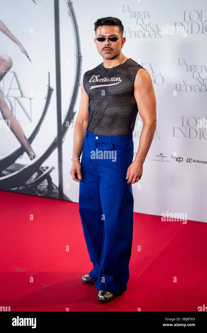 Gino Mateo attends to Lola Indigo concert photocall at Riyadh Air ...