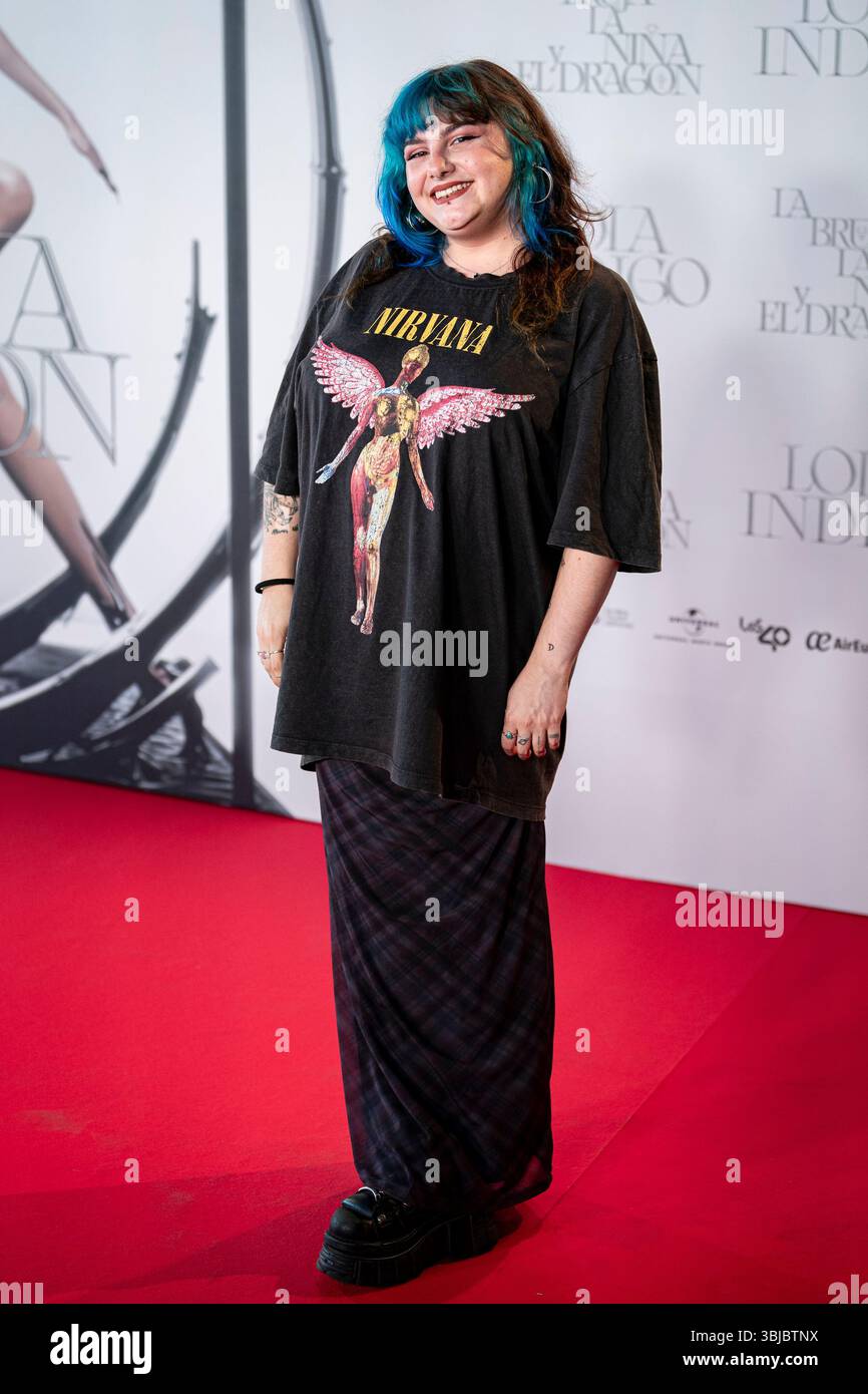 Marina Jade attends to Lola Indigo concert photocall at Riyadh Air ...