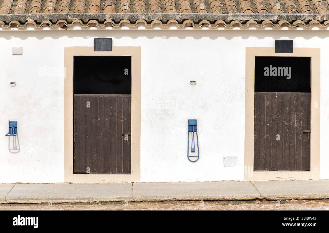 Modern horse stables from the outside Stock Photo - Alamy