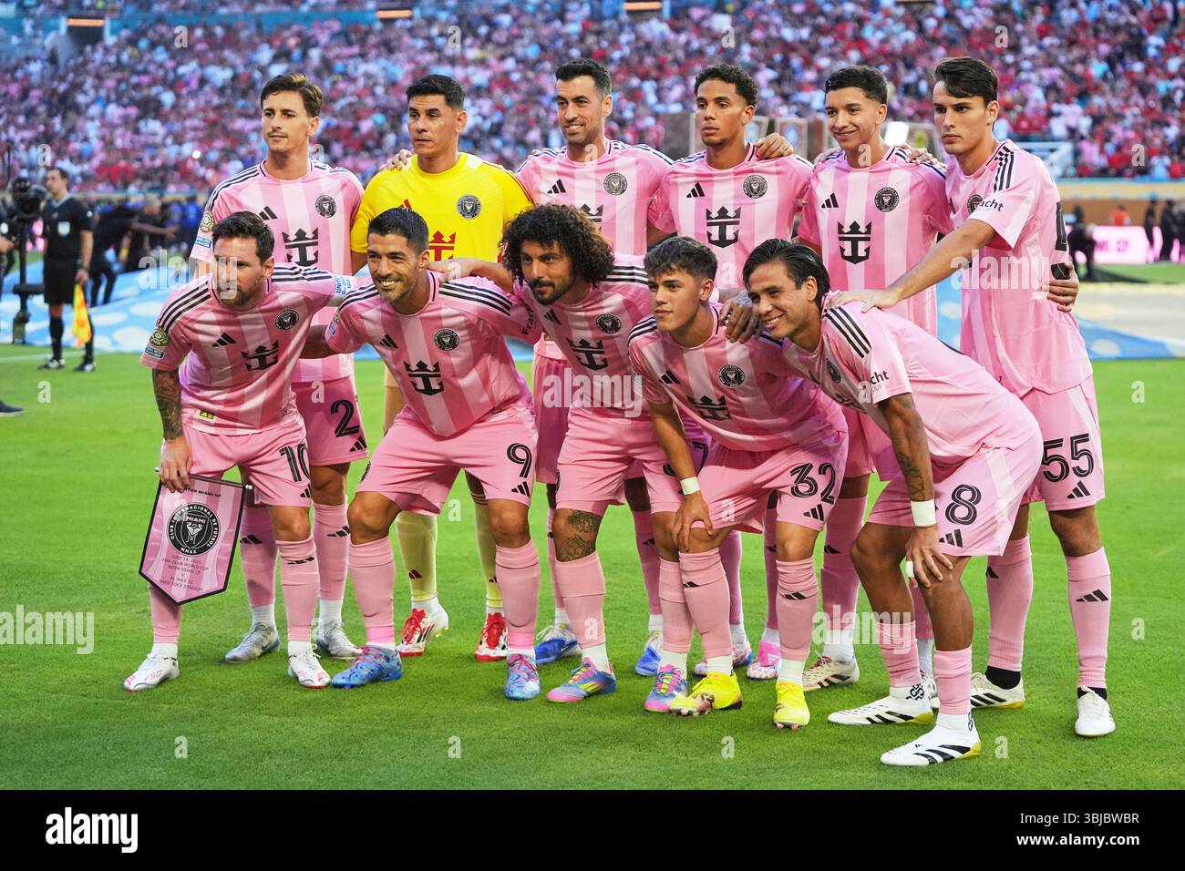 Inter Miami pose for a team photo ahead of the Club World Cup group A ...