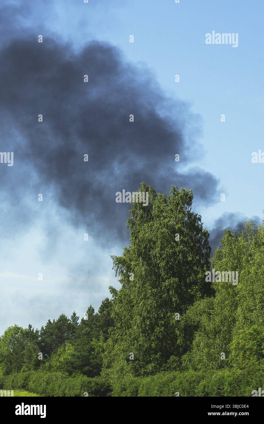 Forest fire in distance hi-res stock photography and images - Alamy