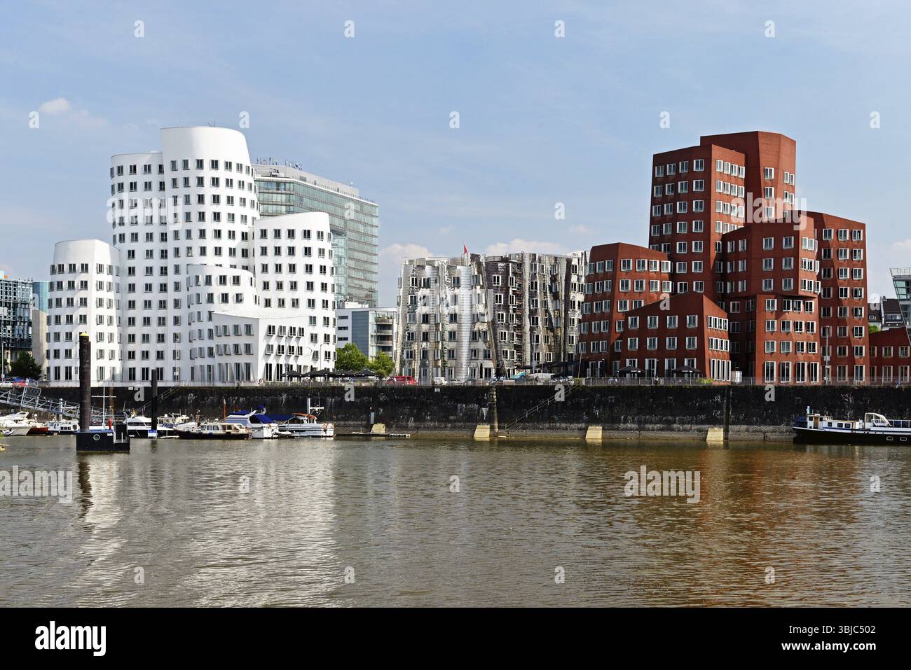 Duesseldorf's media harbour with Gehry buildings Stock Photo - Alamy