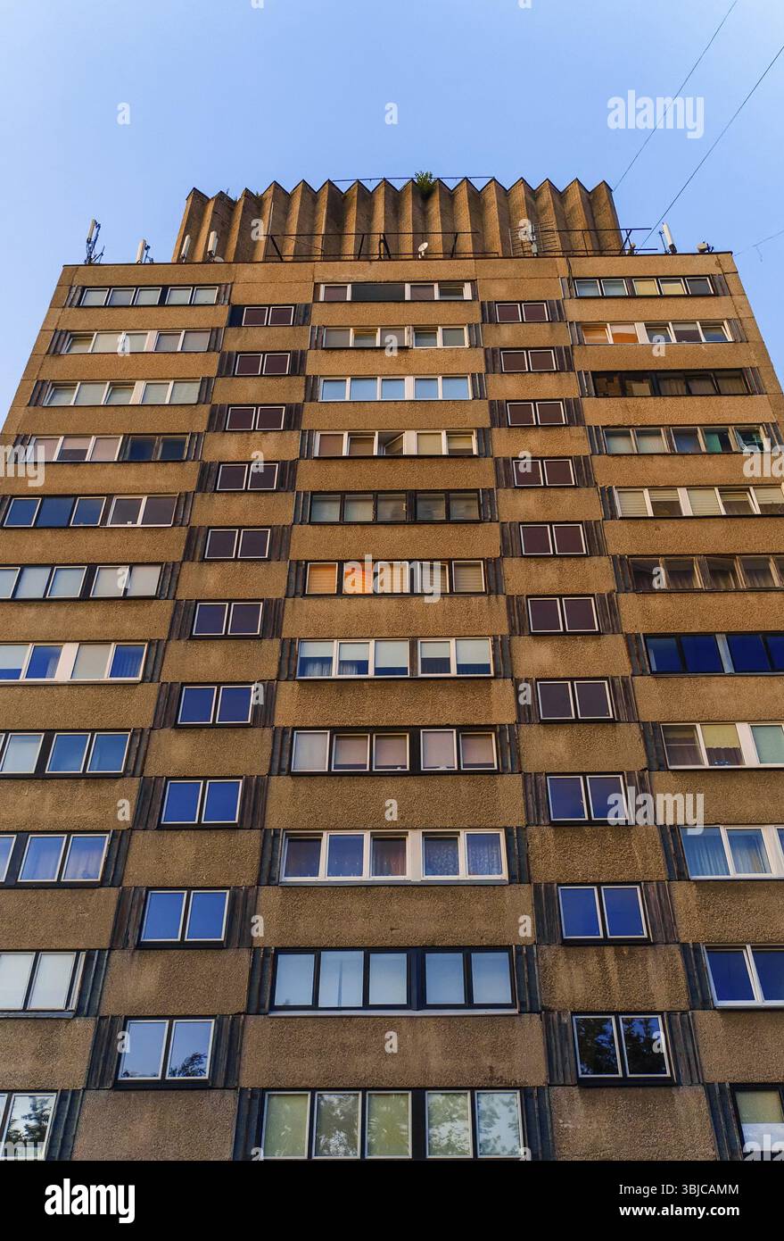 House with a water tower. The symbol of the city of Narva Stock Photo ...