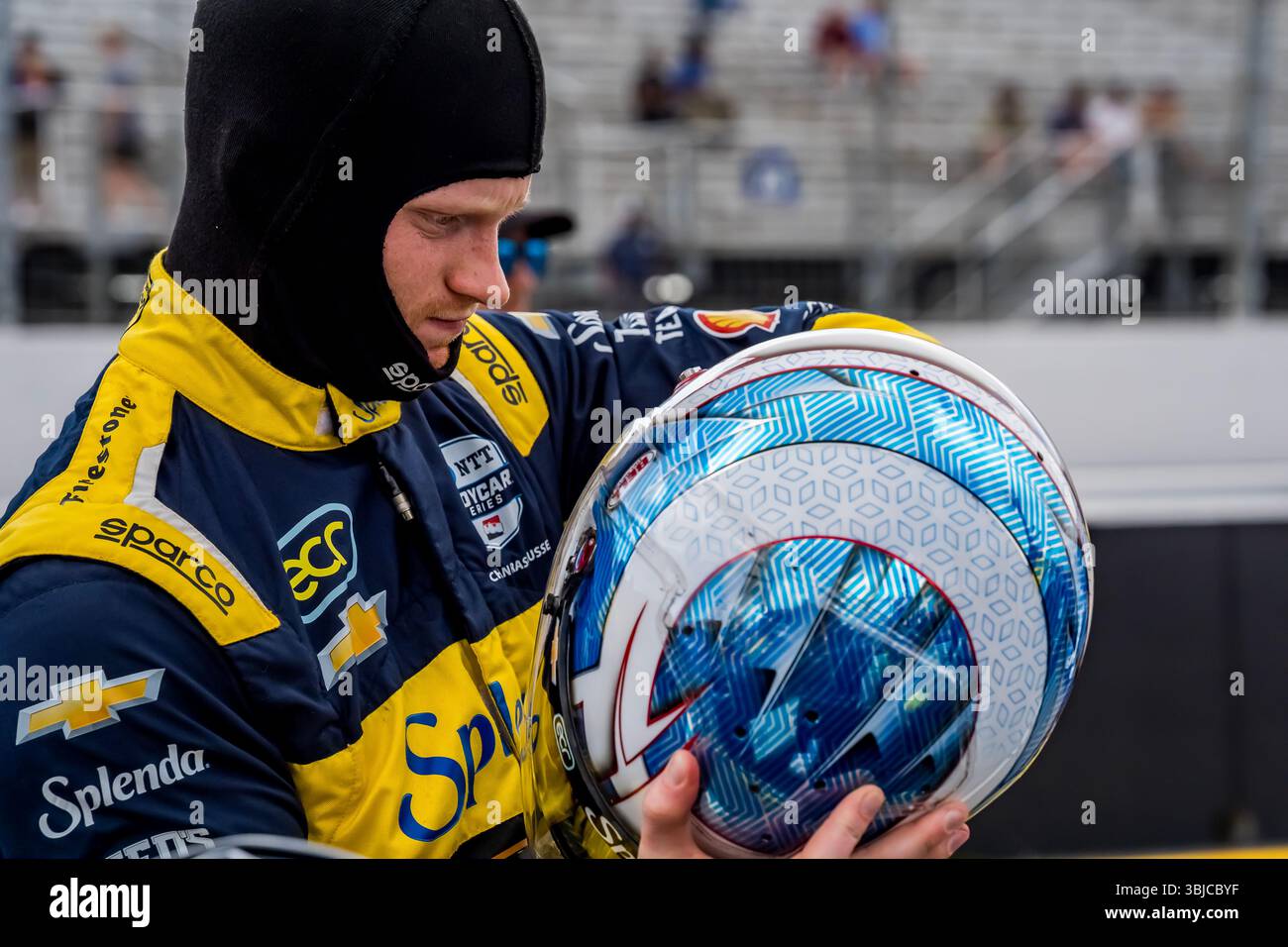 Madison, IL USA - June 14, 2025: NTT INDYCAR SERIES driver, CHRISTIAN ...