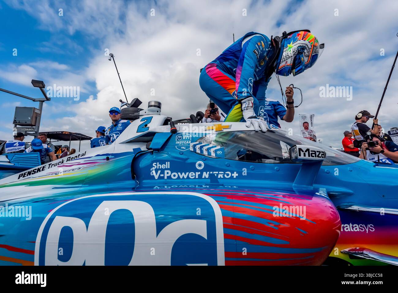 Madison, IL USA - June 14, 2025: NTT INDYCAR SERIES driver, JOSEF ...