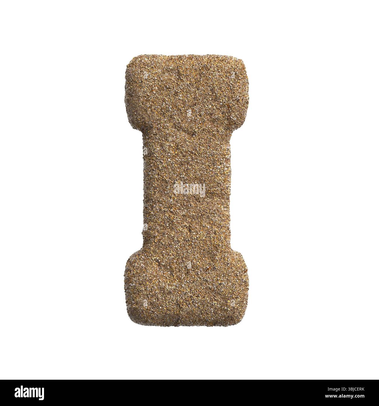 Sand letter I - Uppercase 3d beach font isolated on white background ...