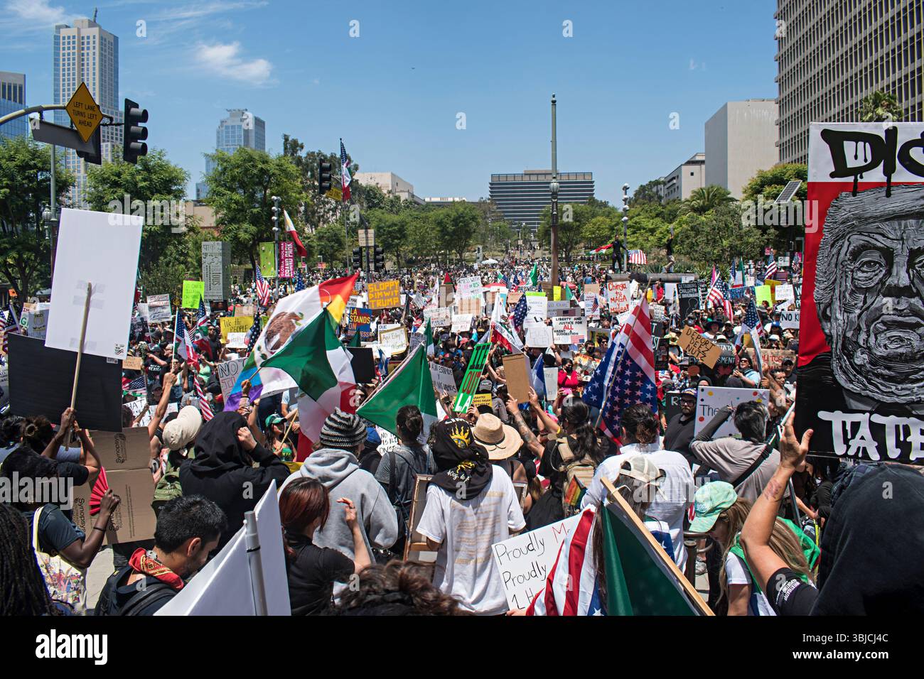 No Kings Protest. June 14, 2025. Los Angeles California Stock Photo - Alamy