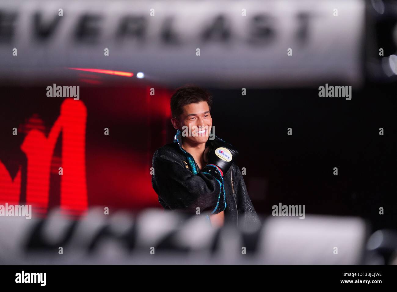 Japan's Hironori Mishiro walks to the ring for a lightweight boxing ...