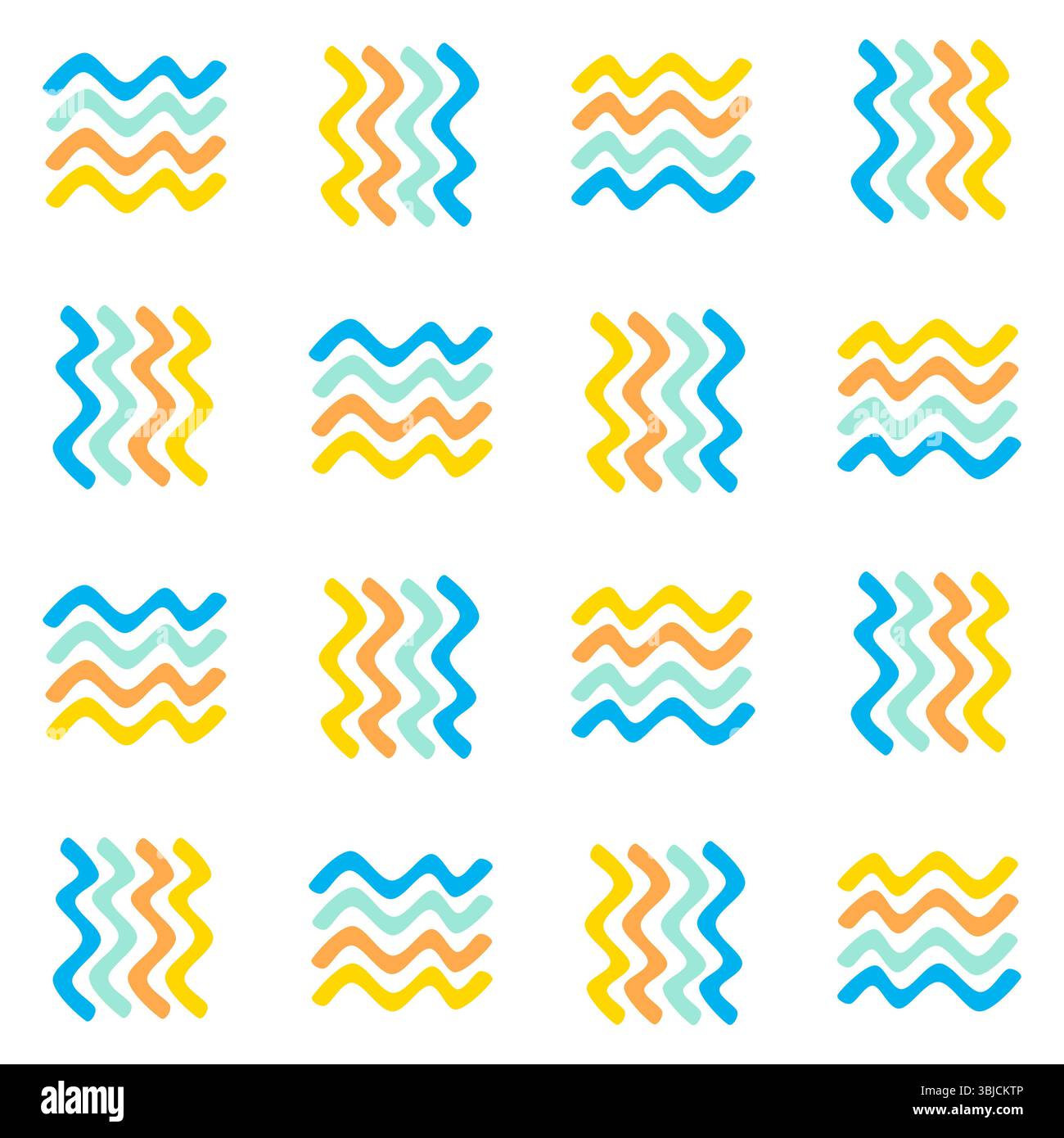 Blue yellow waves pattern Stock Vector Images - Alamy