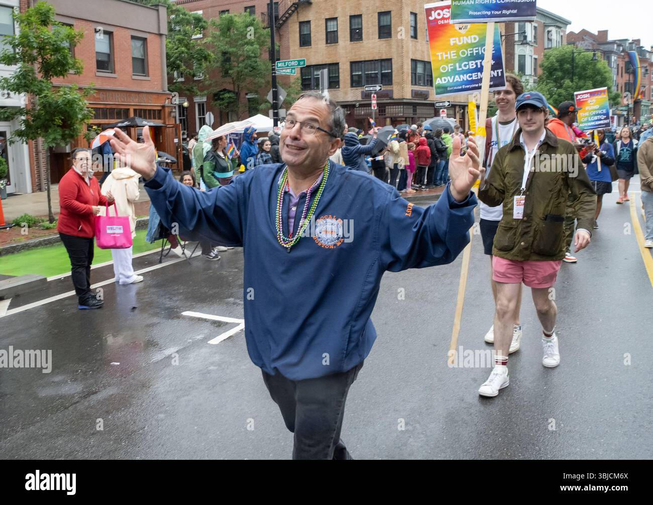 14 June 2025, Boston, Massachusetts, USA Boston mayoral candidate Josh ...