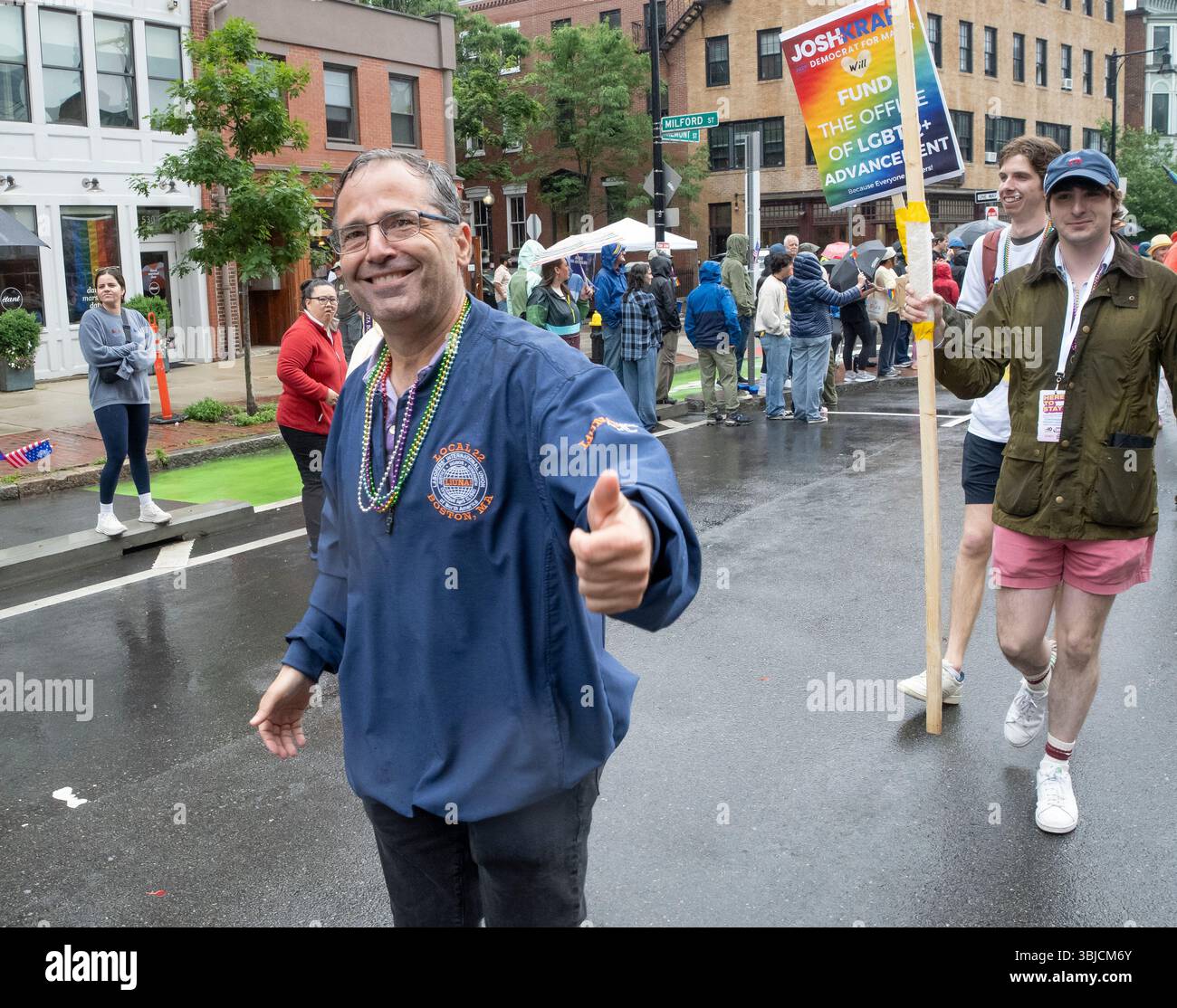 14 June, 2025, Boston, Massachusetts, USA Boston mayoral candidate Josh ...