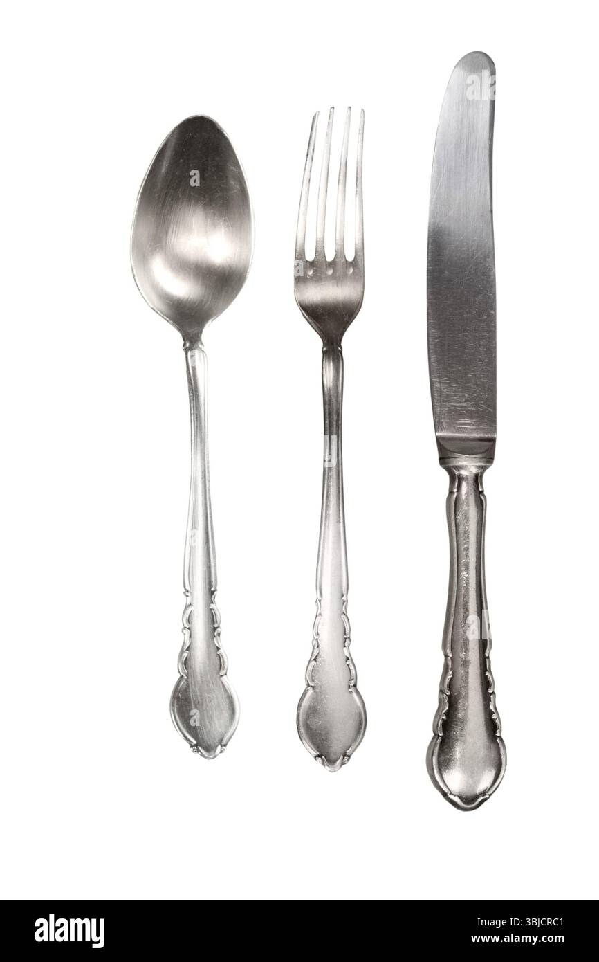 Stainless cutlery Cut Out Stock Images & Pictures - Alamy