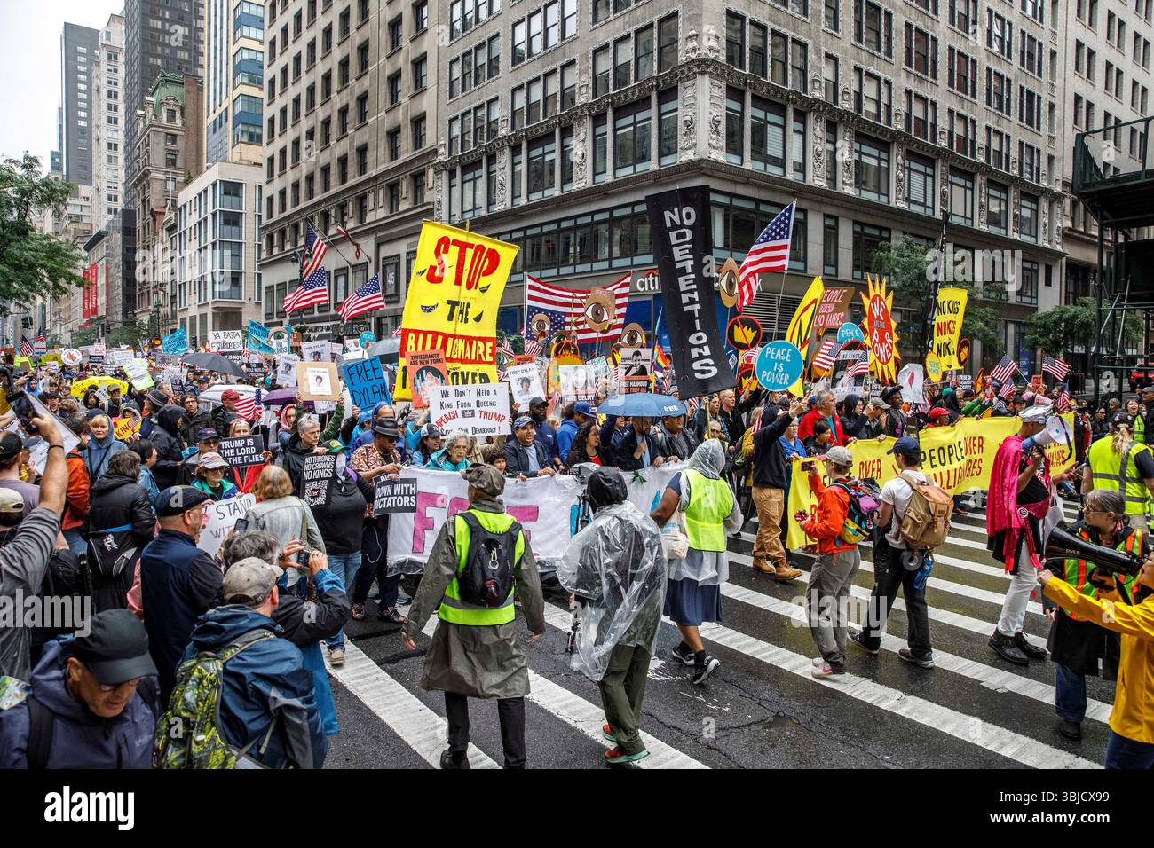 New York, New York, USA. 14th June, 2025. A general view of another section of the No Kings ...