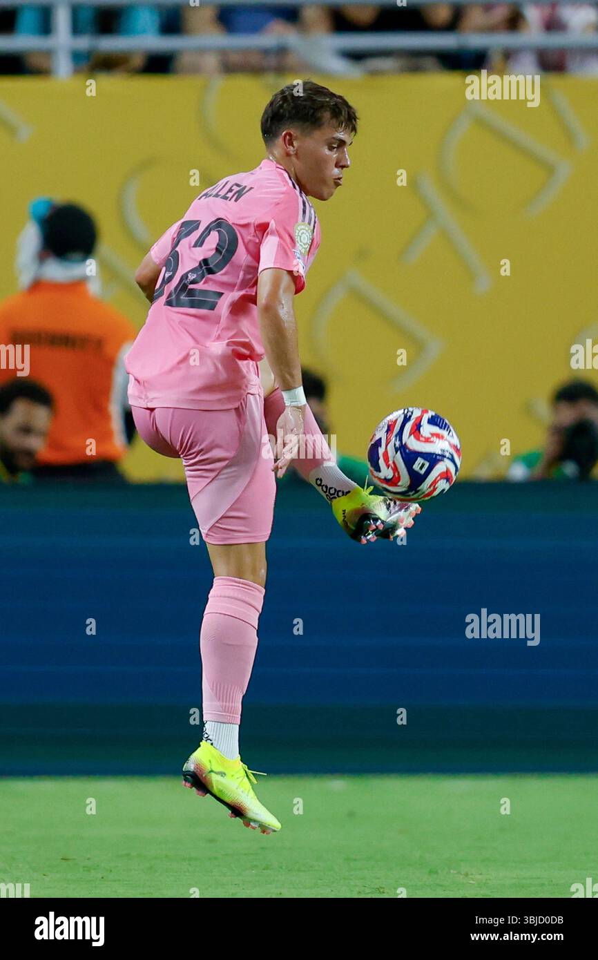 MIAMI GARDENS, FL - JUNE 14: Noah Allen (32) of Inter Miami CF in ...