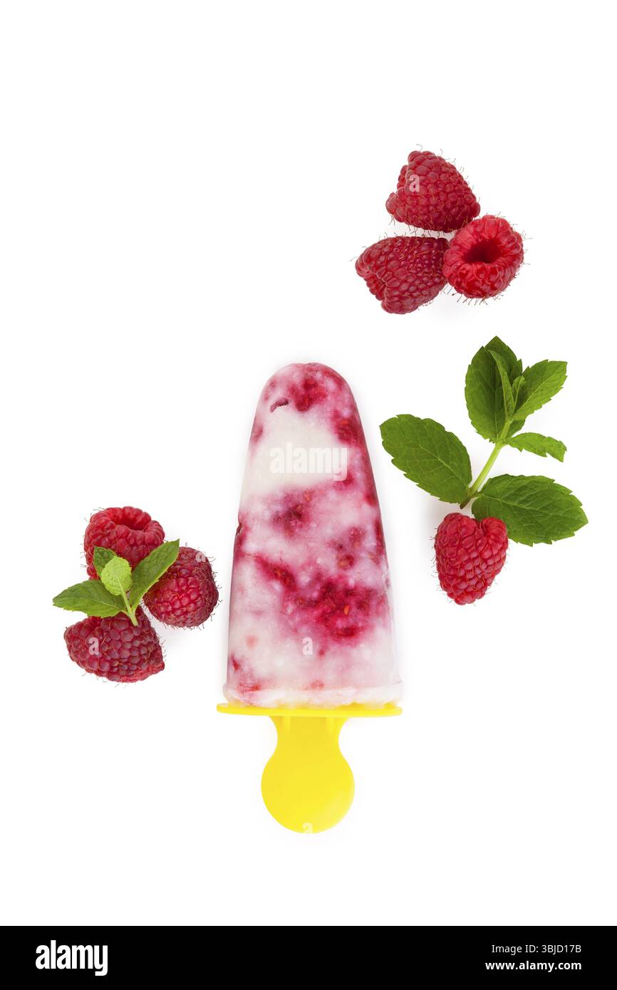Raspberry ice lolly on Cut Out Stock Images & Pictures - Alamy