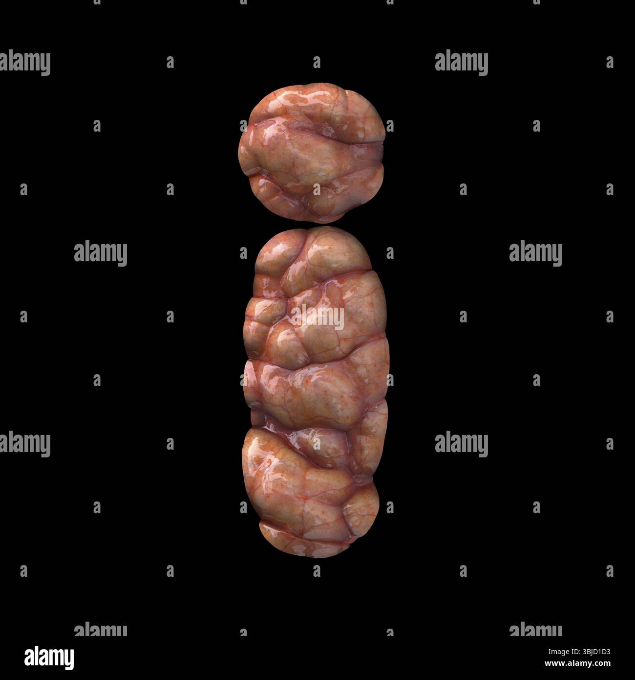 Halloween letter I - Lowercase 3d bloody font isolated on black ...