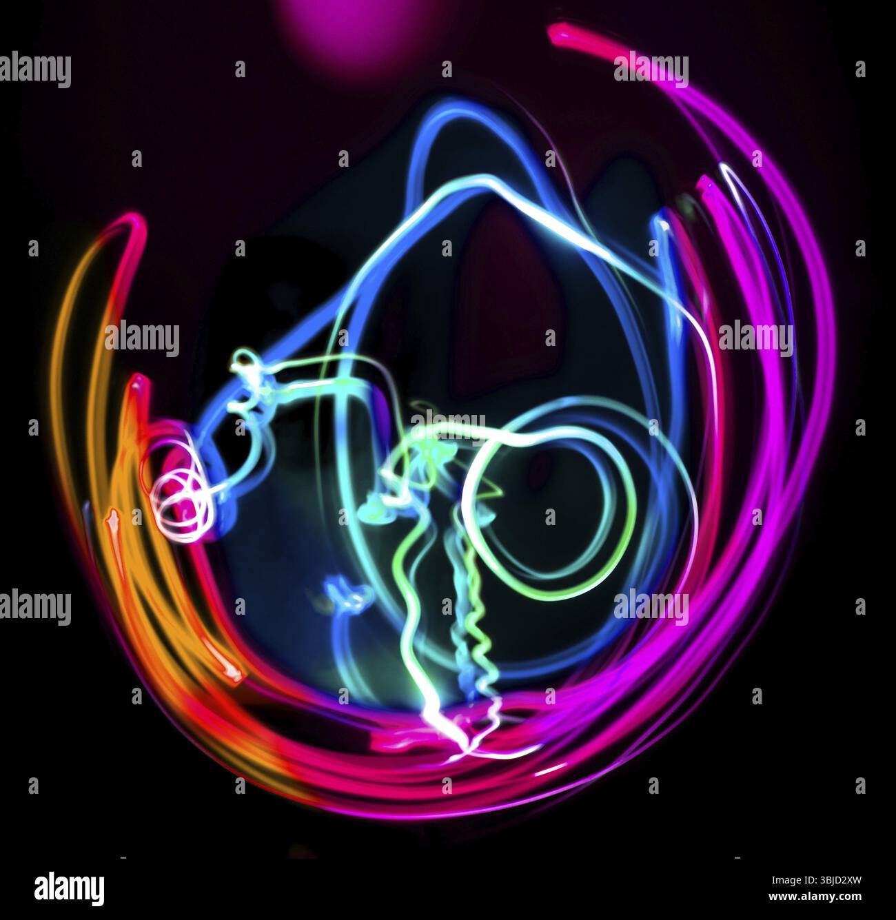 Abstract slow speed light painting. Freeze Light Stock Photo - Alamy