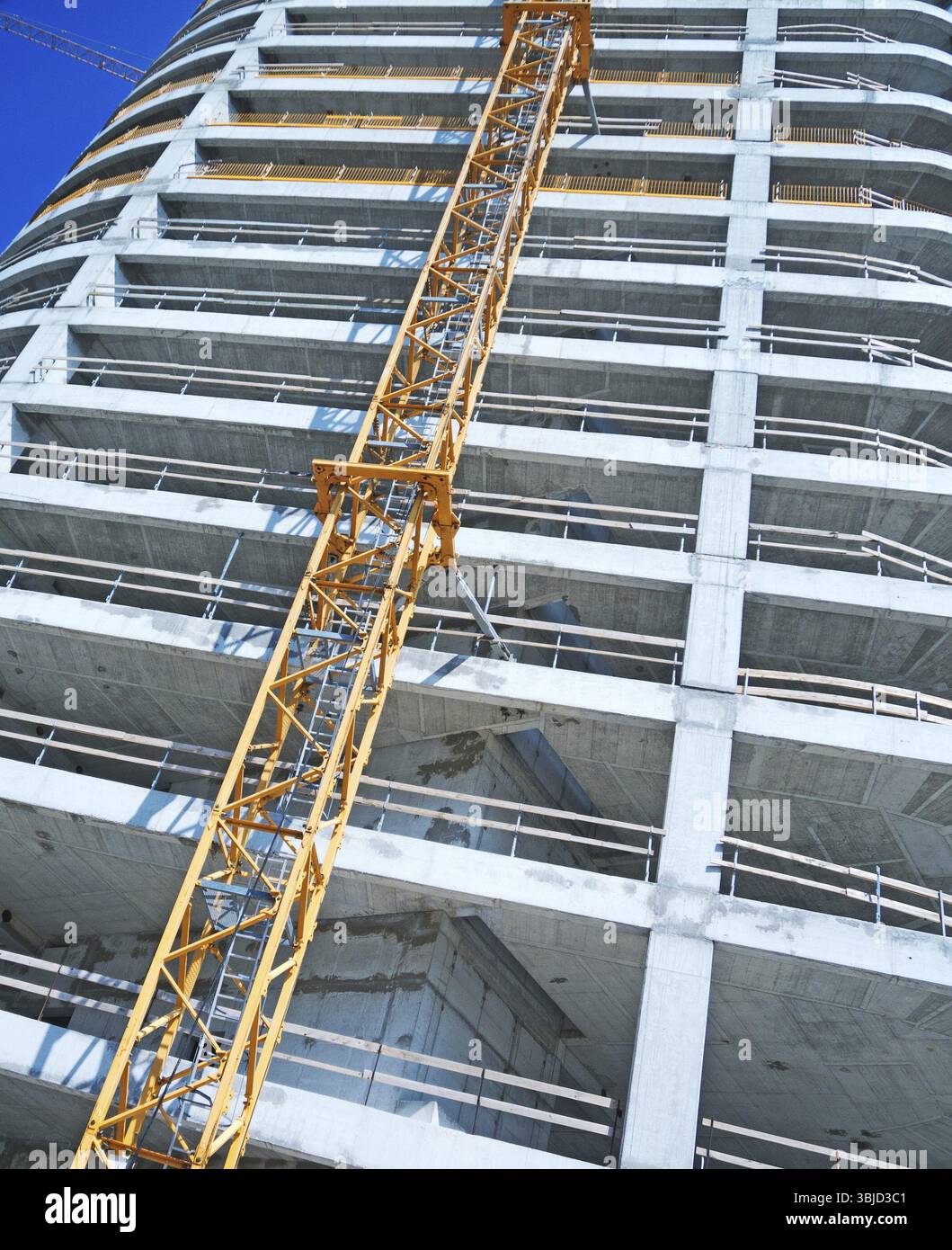 Construction of big commercial building. Perspective view Stock Photo ...