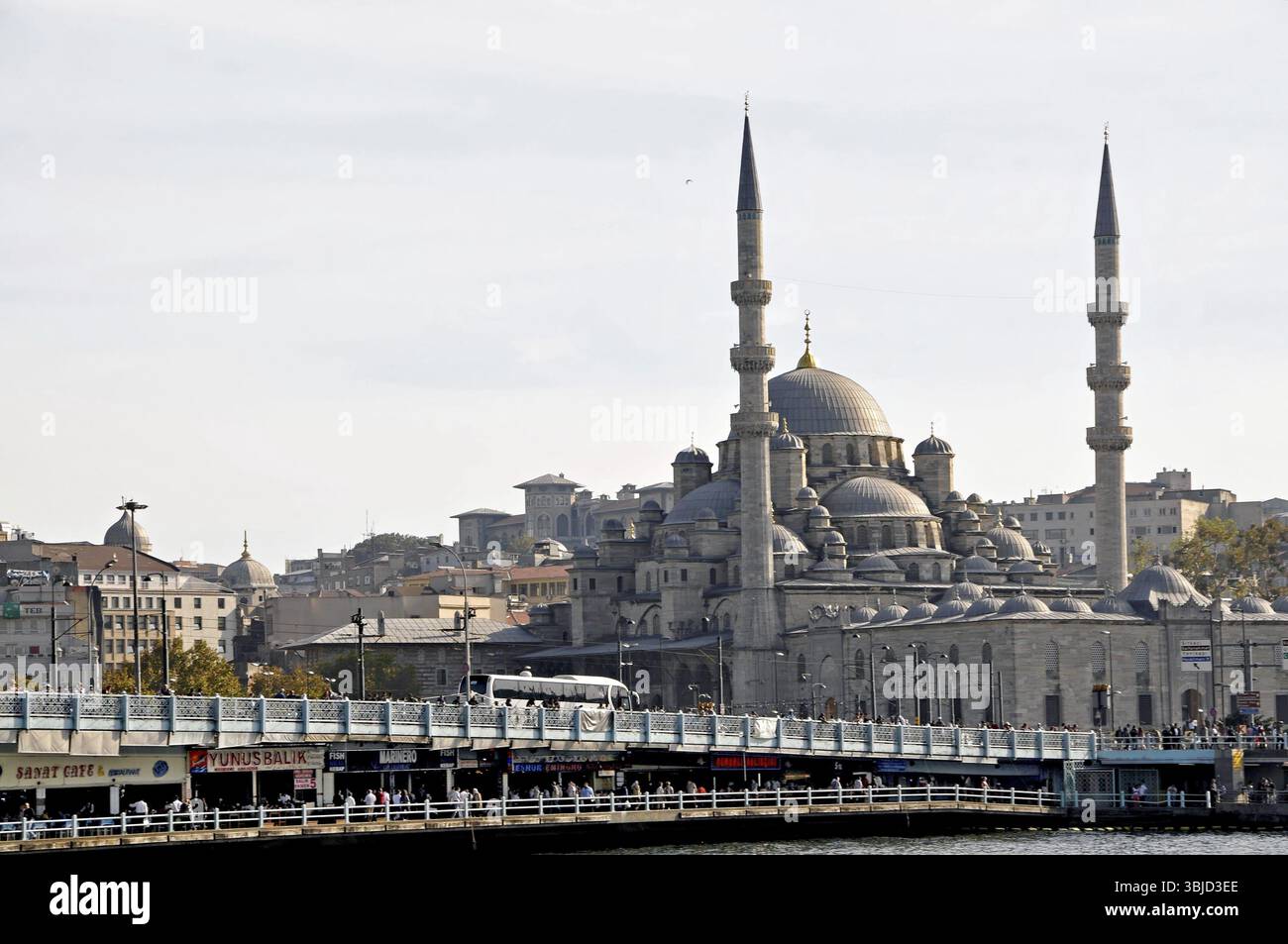 View of the Galata Bridge and Yeni Valide MosqueThe Yeni Valide Mosque ...