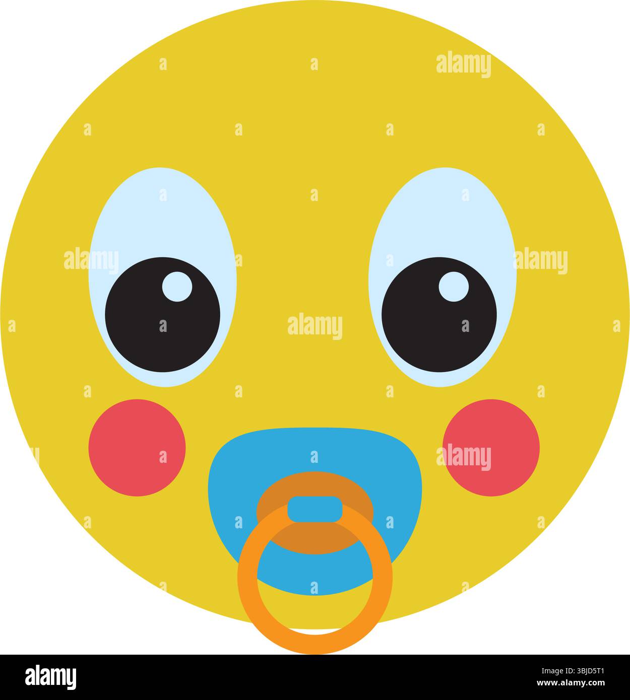 Baby smiley with pacifier emoticon icon Stock Vector Image & Art - Alamy