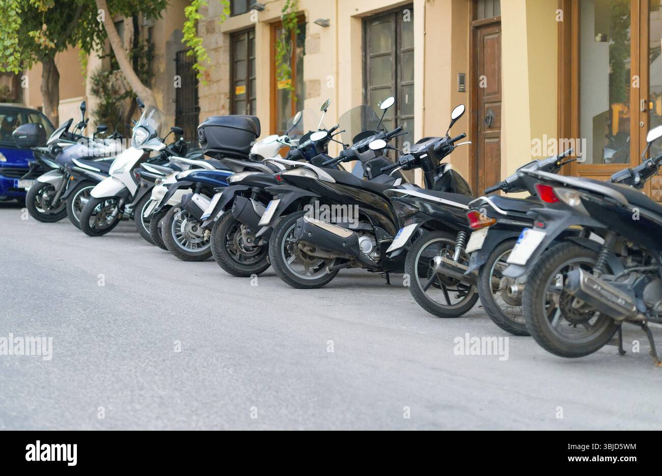 Close up parked motorcycles on hi-res stock photography and images - Alamy