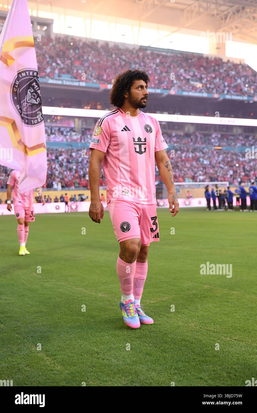 Miami, USA. 14th June, 2025. Inter Miami defender Maximiliano Falcón ...