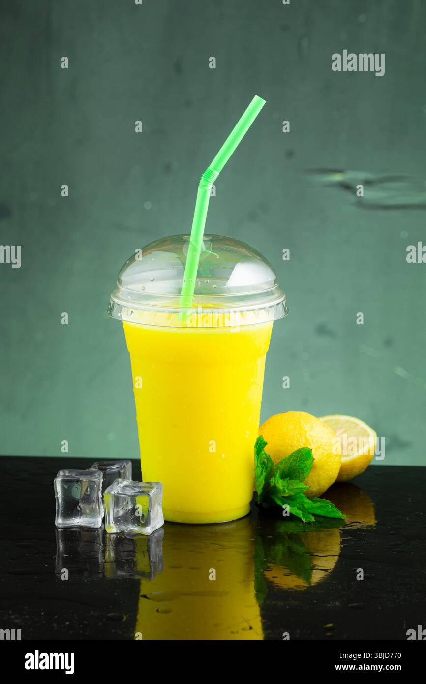 Cold drink with ice, lemon iced , traditional Arabic refreshment Stock ...