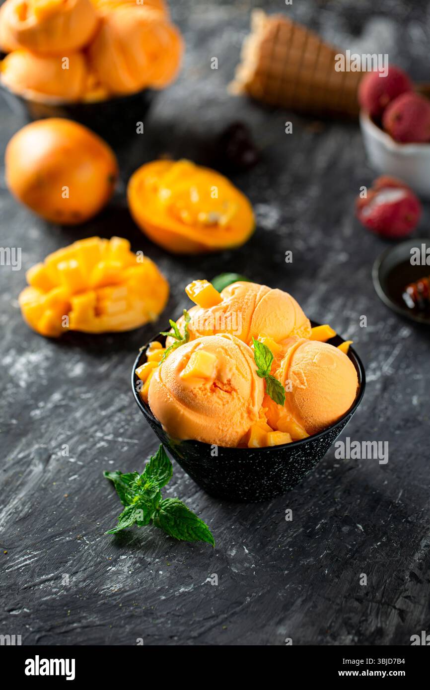 Gourmet sweet mango flavored hi-res stock photography and images - Alamy