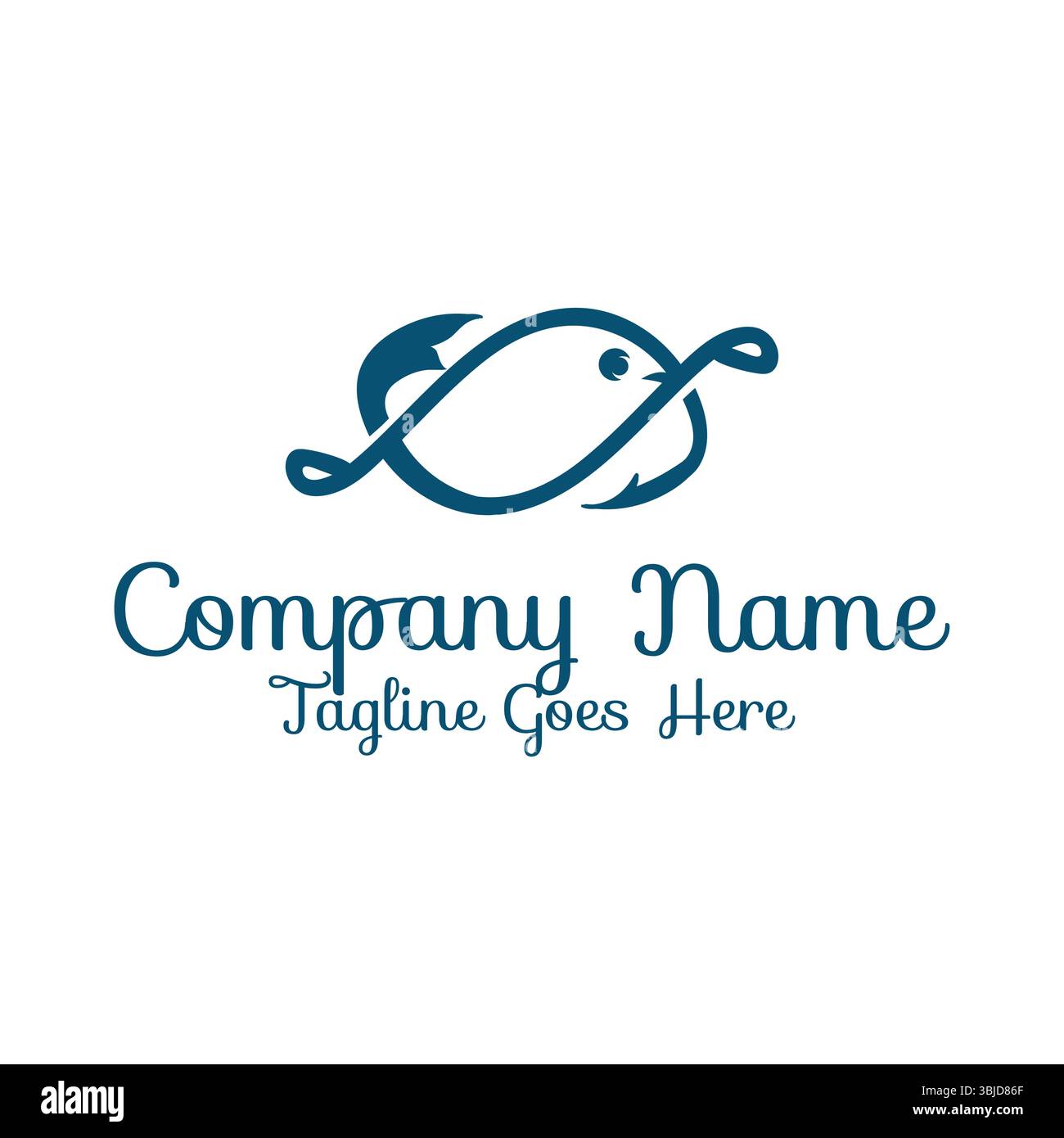 Bait Lure Fish Hook Jig for Fish Angler Sport Fishing logo design Stock ...