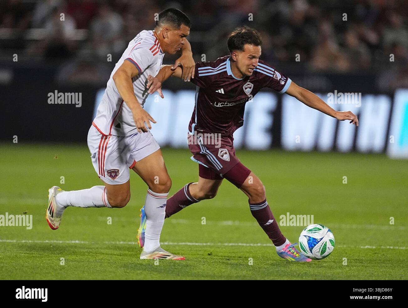 Orlando City midfielder César Araújo, left, and Colorado Rapids ...