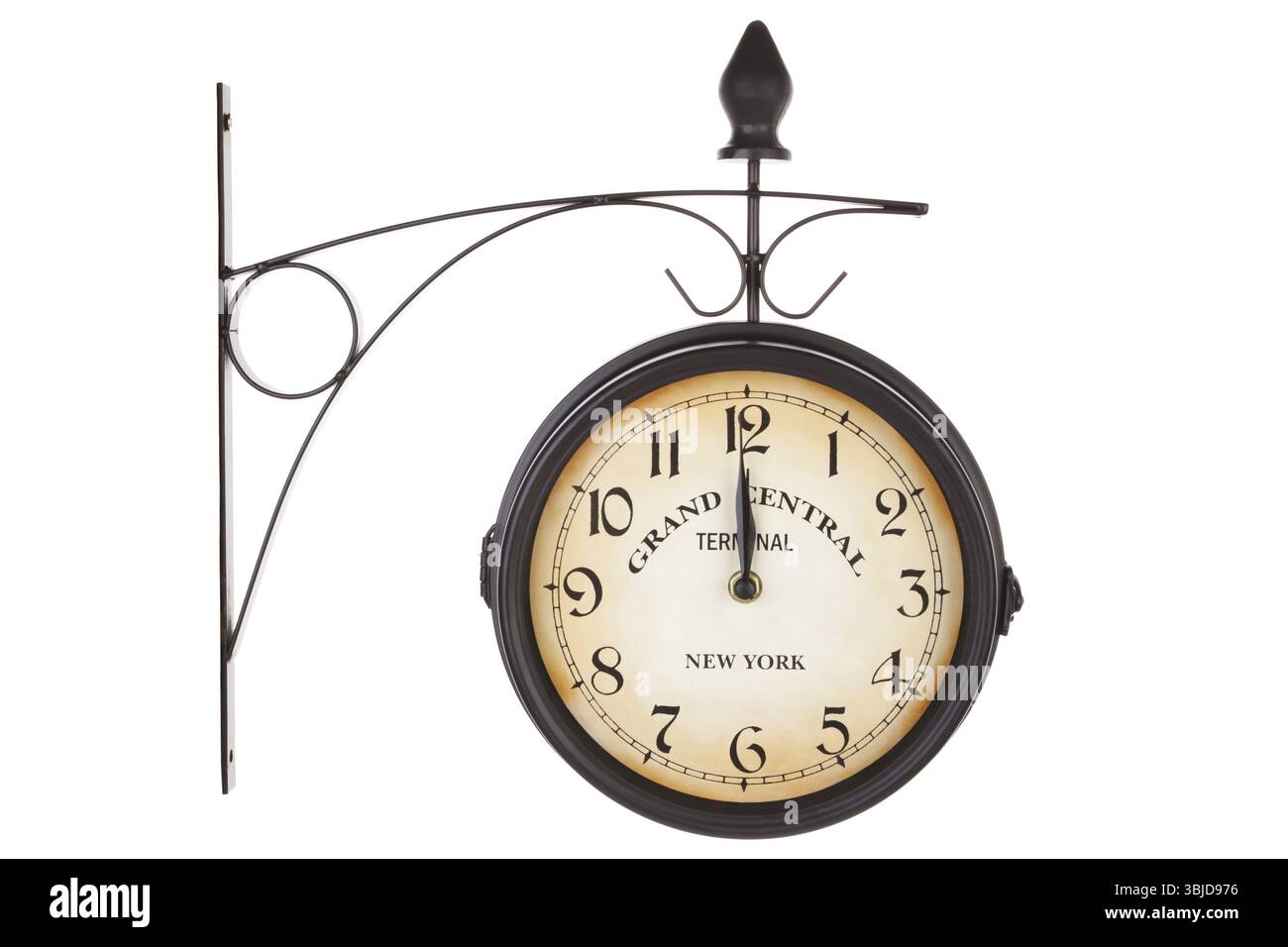 Vintage railway station clock Cut Out Stock Images & Pictures - Alamy