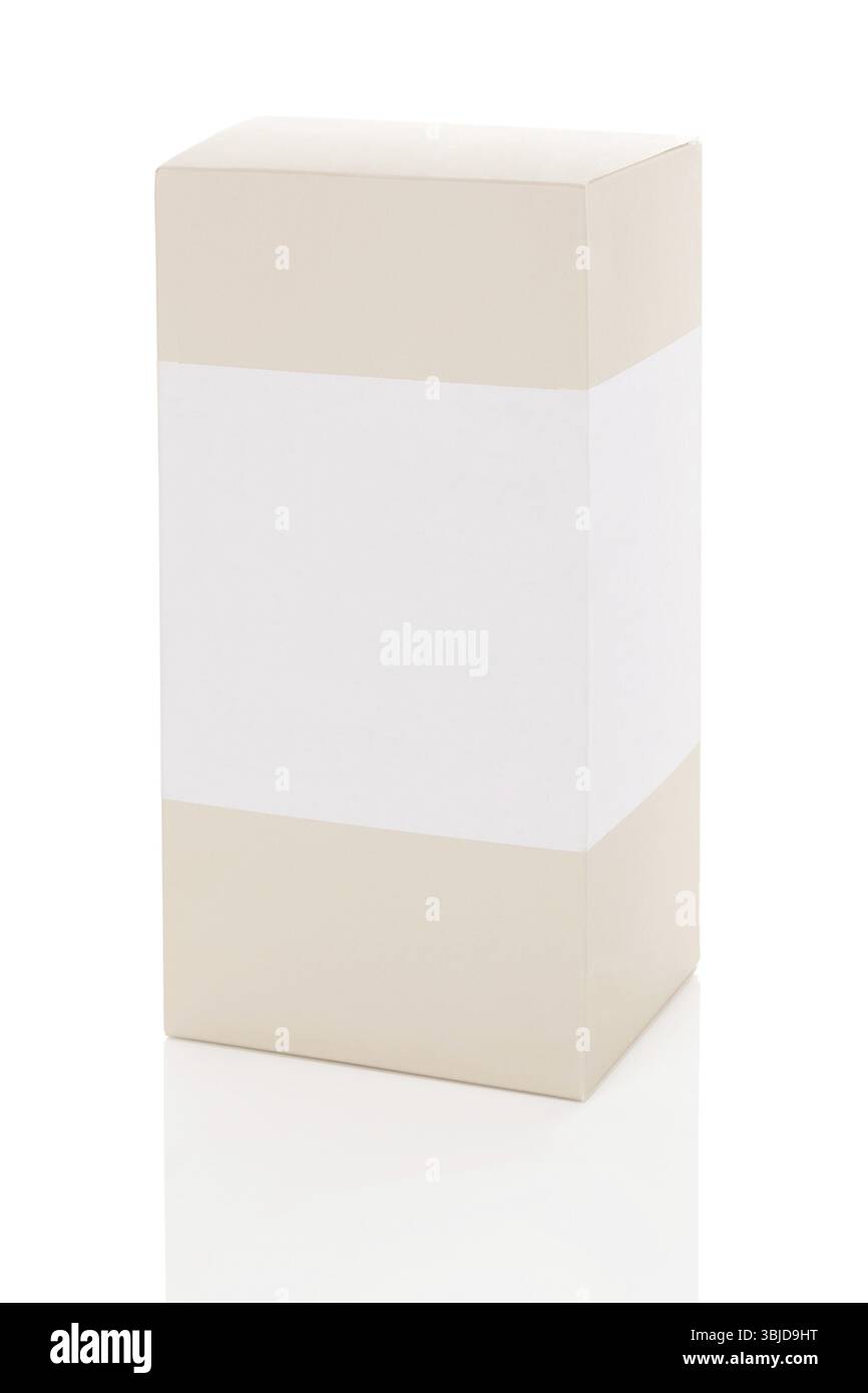 Empty White Package Box. Empty mockup box isolated on white background ...