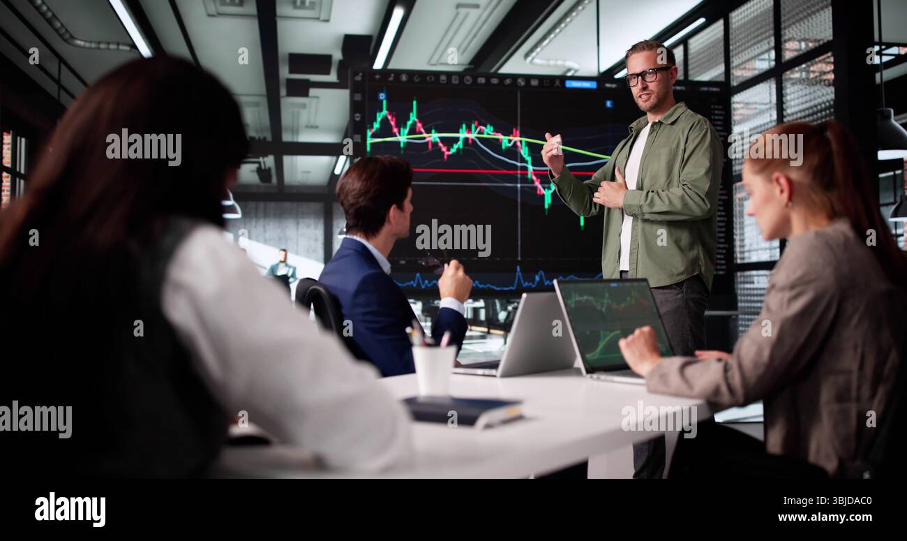Online Stock Market Presenter Educates Diverse Group During ...