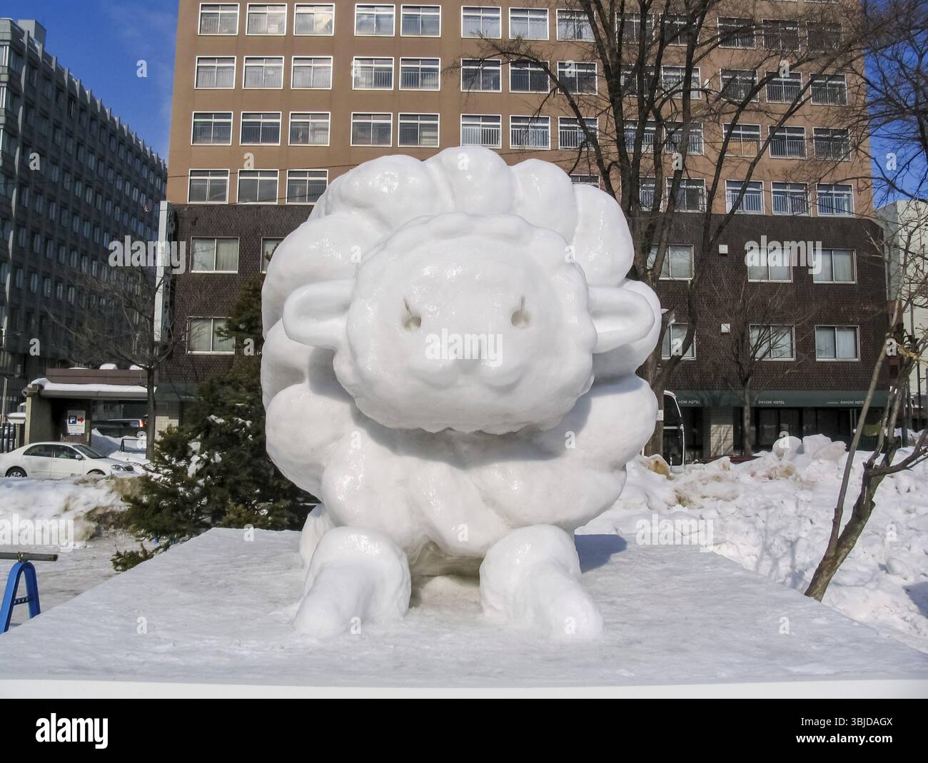 Sapporo, Japan - January 10, 2017: Snow sculptures in winter. Creative ...