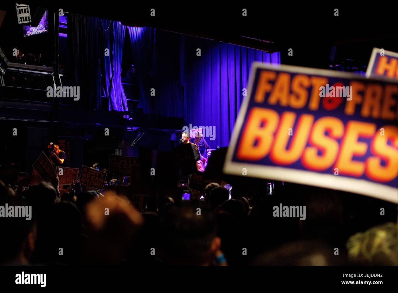 New York, NY. June 14th, 2026 Zohran Mamdani speaks at his Terminal 5 ...