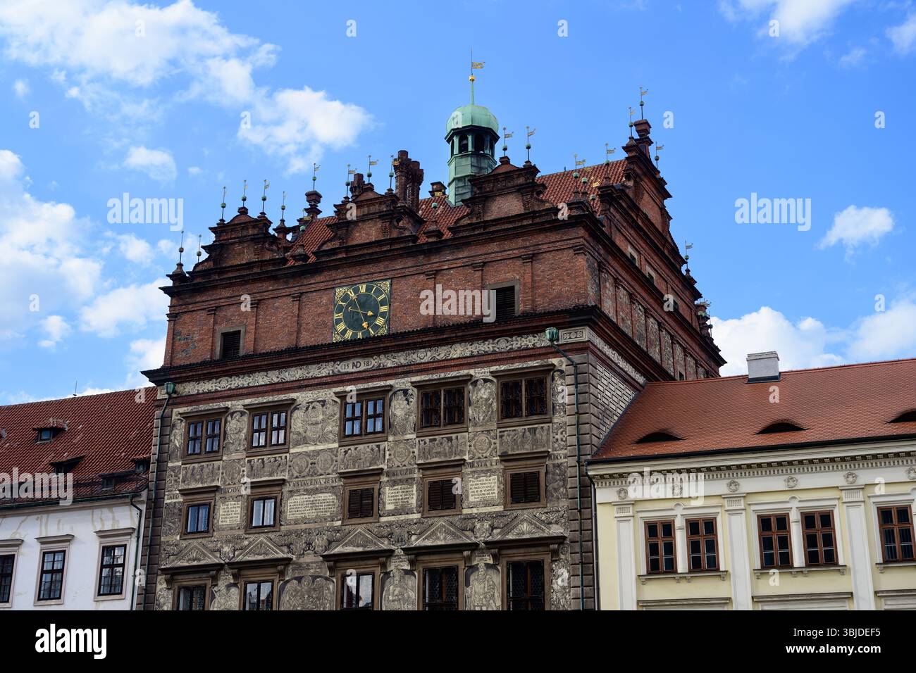 Plzen City Hall Exterior Radnice Mesta Plzne with Sgraffito Renaissance ...